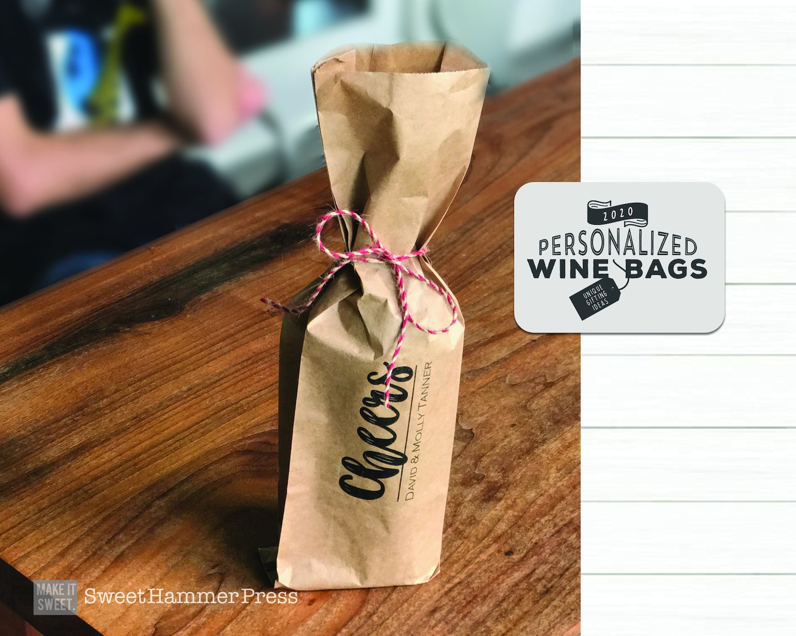 Wine Bag for Wine Gift Personalized With Your Name or Company Logo - Etsy