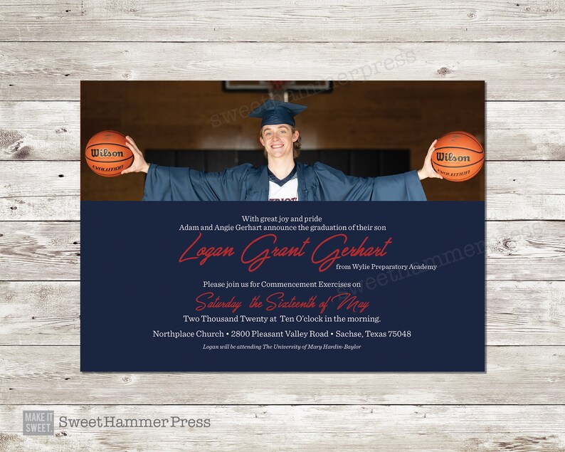 Graduation Announcement Boy Graduation Invitation Guy - Etsy