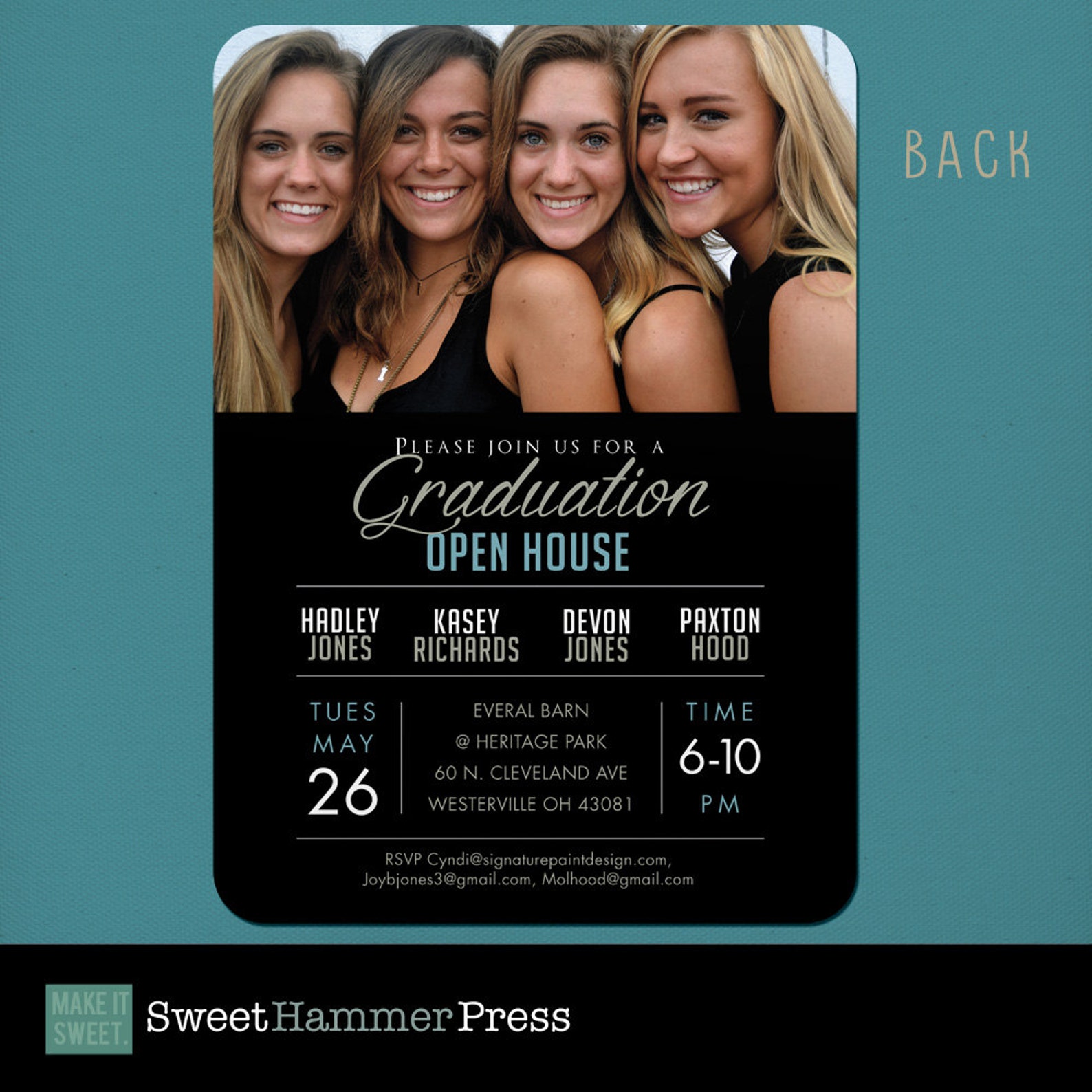 Group Party Graduation Party Invitation or Announcement High | Etsy