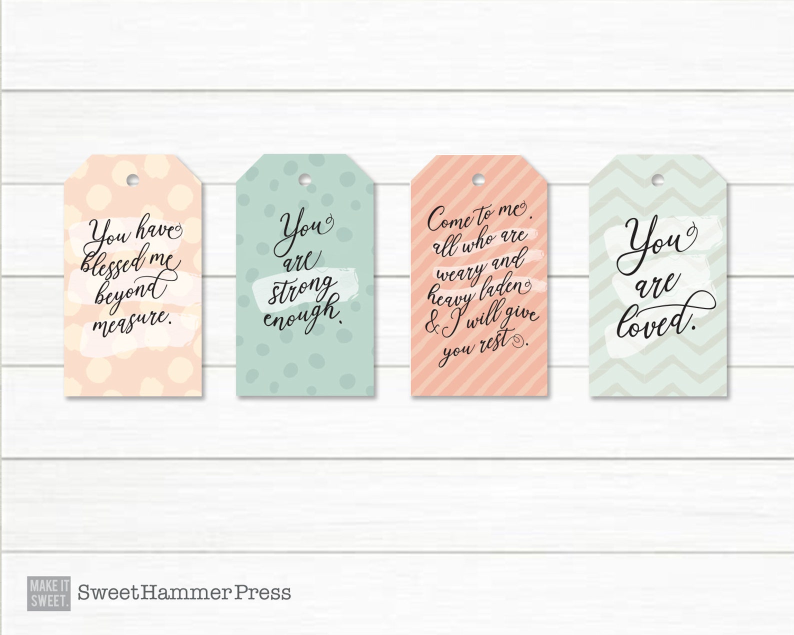 Gift Tags With Scripture Bible Verse Gift Tags Inspirational - Etsy
