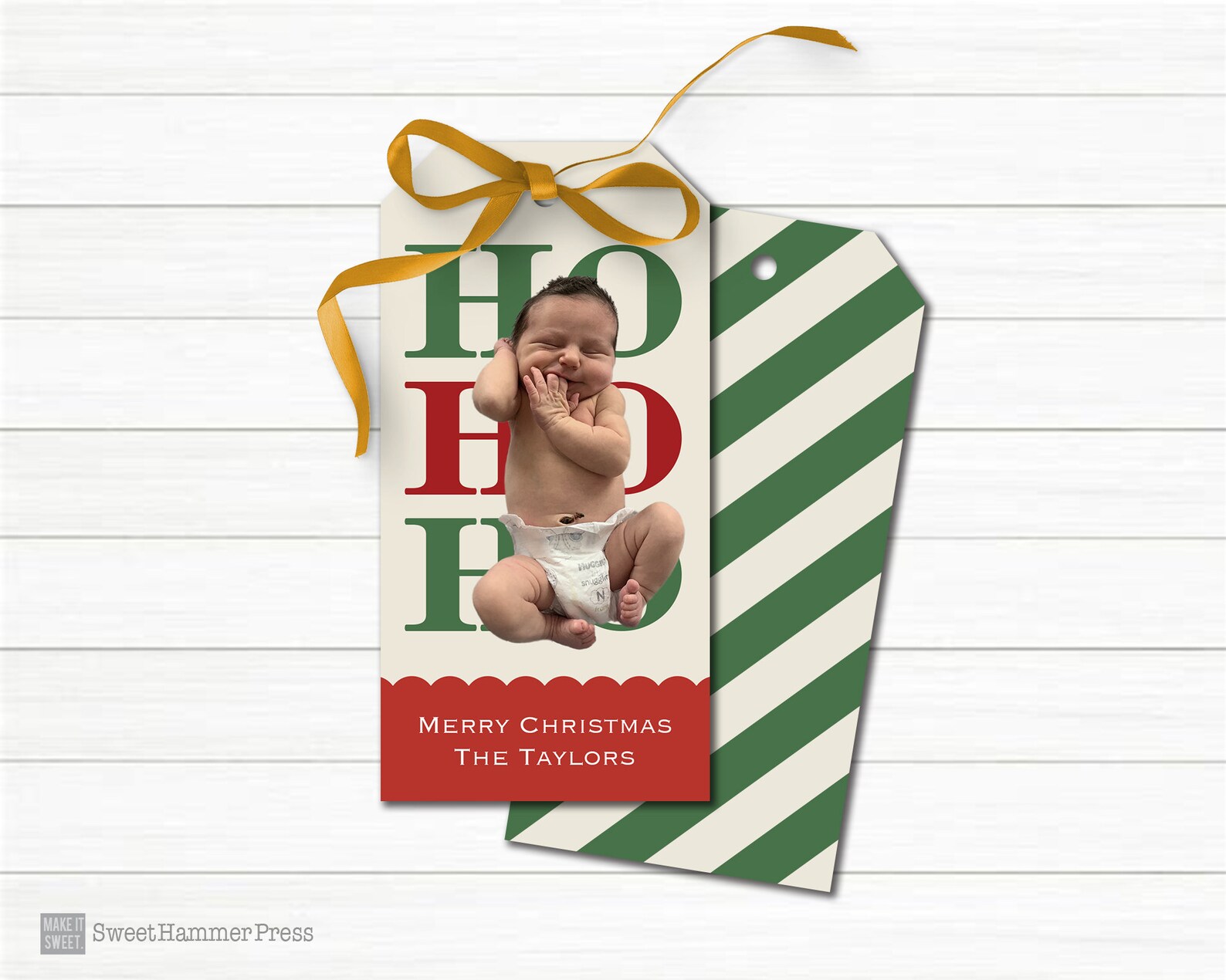 Personalized Holiday Tags With Photo Extra Large Gift Tags - Etsy