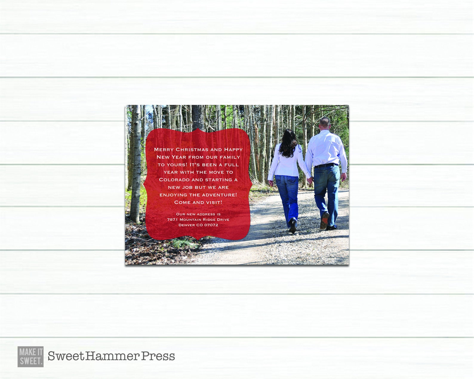 Custom Designed Christmas Card With Photos - Custom Holiday Card Design ...