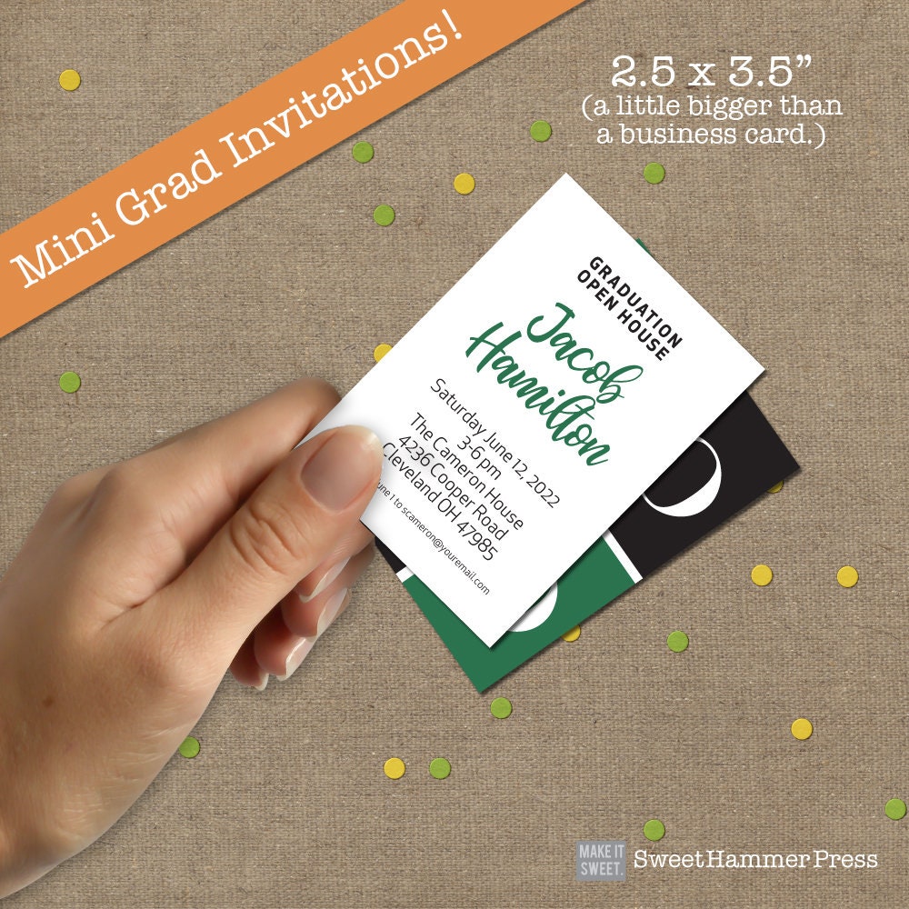 Mini Graduation Invitations Graduation Trading Cards Small - Etsy