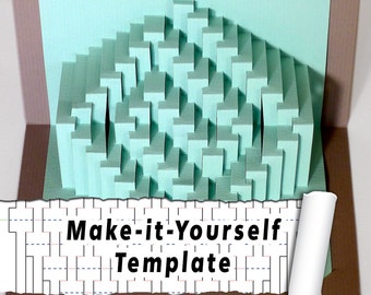 DIY Template astroid Kirigami Paper Sculpture | Etsy