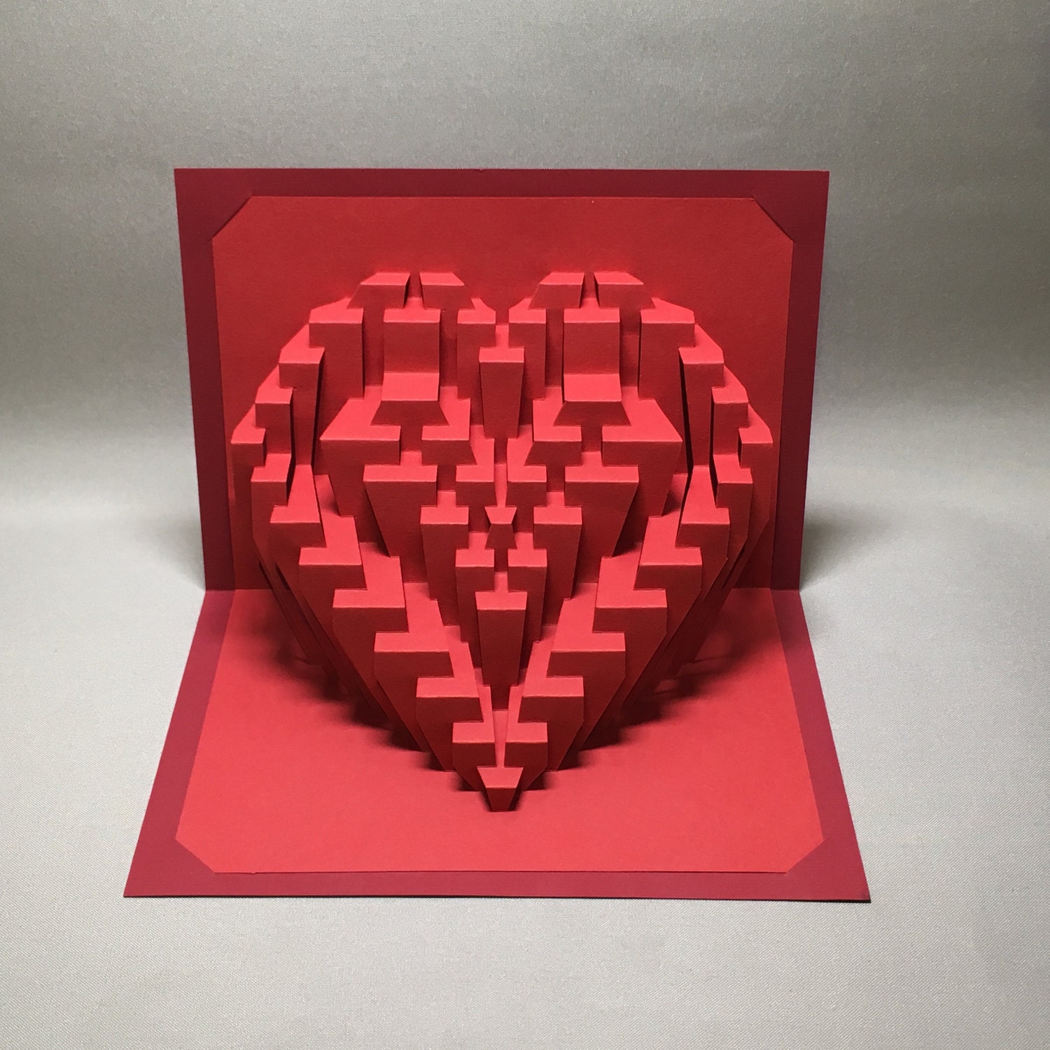DIY Template Heart O' My Heart Kirigami Pop-up Paper Sculpture - Etsy