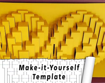 DIY Template astroid Kirigami Paper Sculpture | Etsy