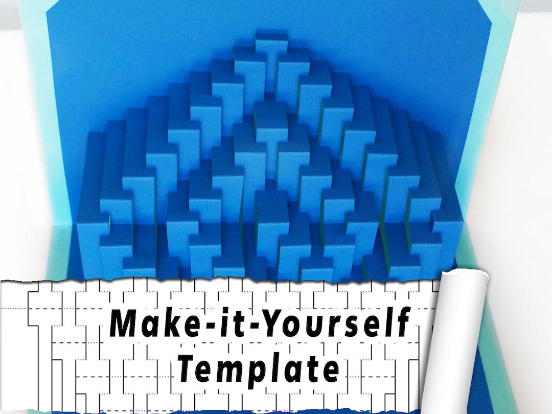 DIY Template - "9x9 Spiral" Kirigami Paper Sculpture - Etsy UK