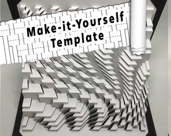 DIY Template meander 2 Kirigami Pop-up Paper | Etsy