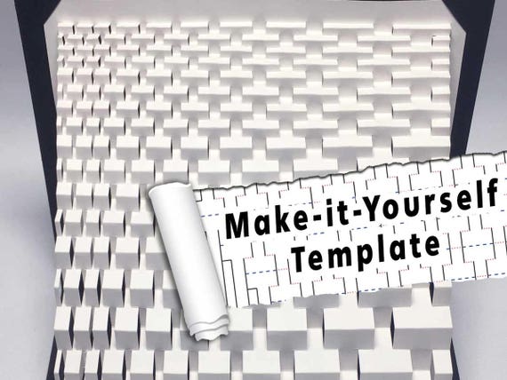 DIY Template quadroid Kirigami Pop-up Paper | Etsy