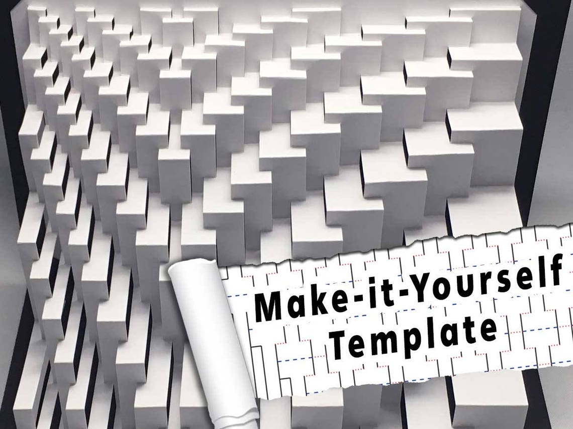 DIY Template - "quadroid Kkv" Kirigami Pop-up Paper Sculpture - Etsy