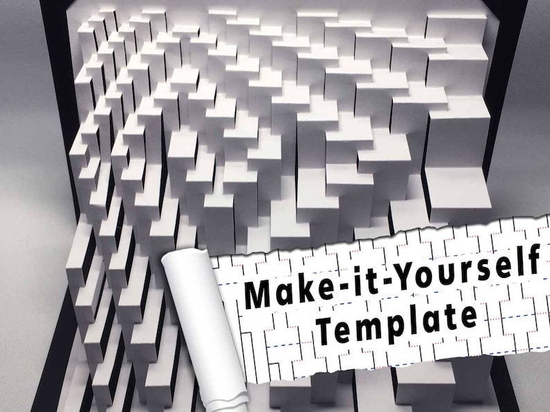 DIY Template quadroid Spiral Kirigami Pop-up | Etsy