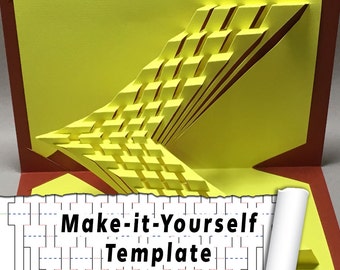 DIY Template meander 2 Kirigami Pop-up Paper | Etsy