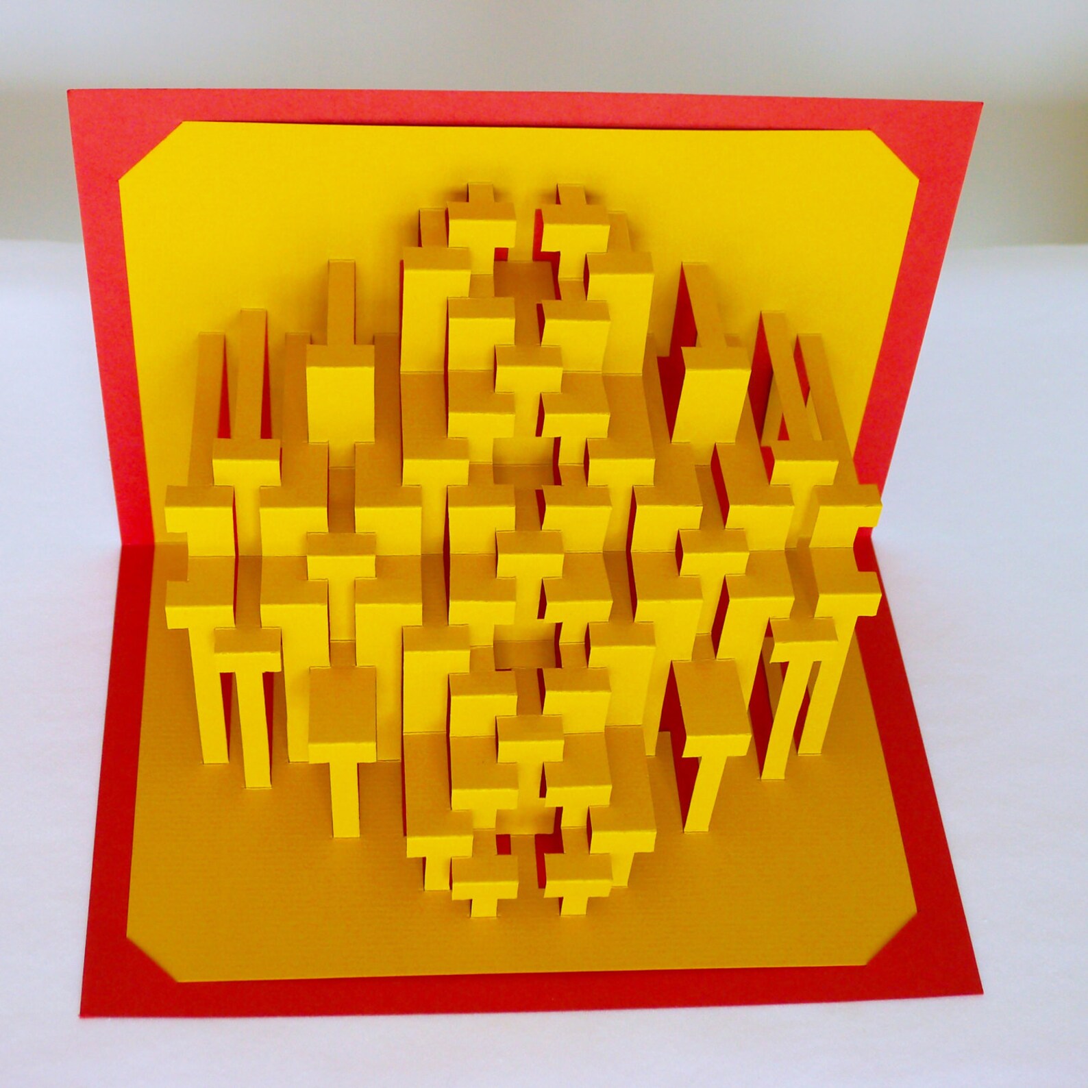 DIY Template - "split Quarters" Kirigami Pop-up Paper Sculpture - Etsy