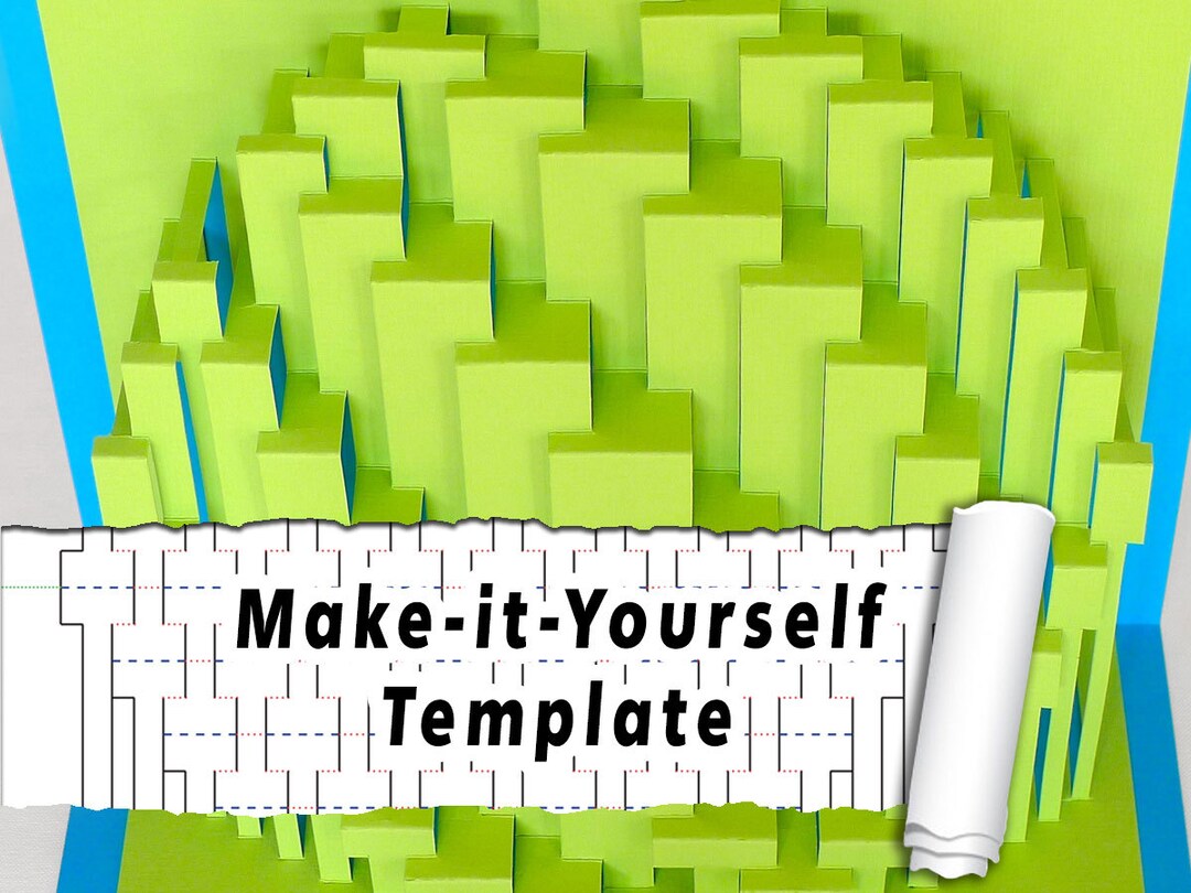 DIY Template - "obloid Zigzag" Kirigami Pop-up Paper Sculpture - Etsy