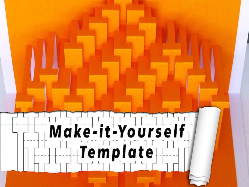 DIY Template - "meander 2" Kirigami Pop-up Paper Sculpture - Etsy