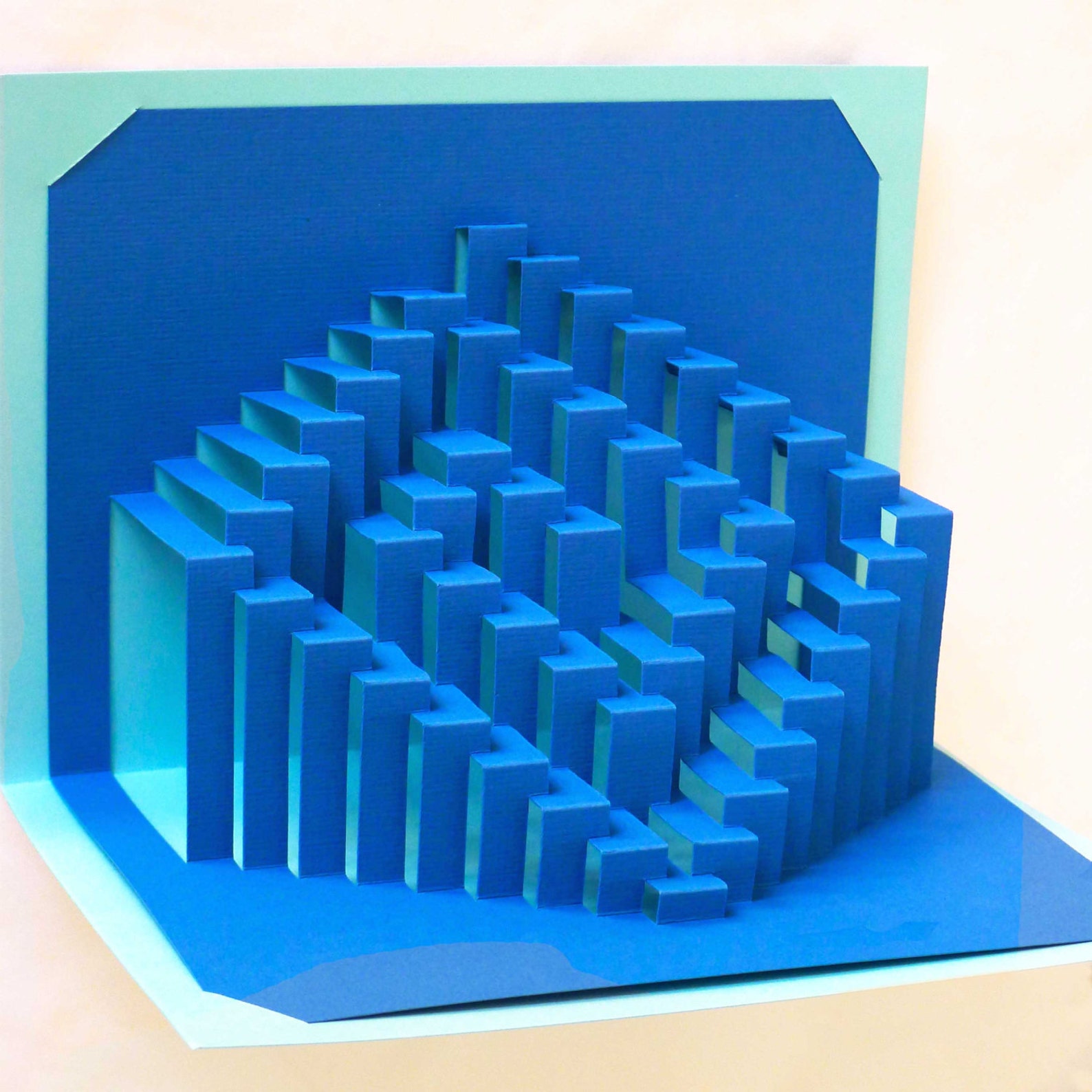 DIY Template - "9x9 Spiral" Kirigami Paper Sculpture - Etsy