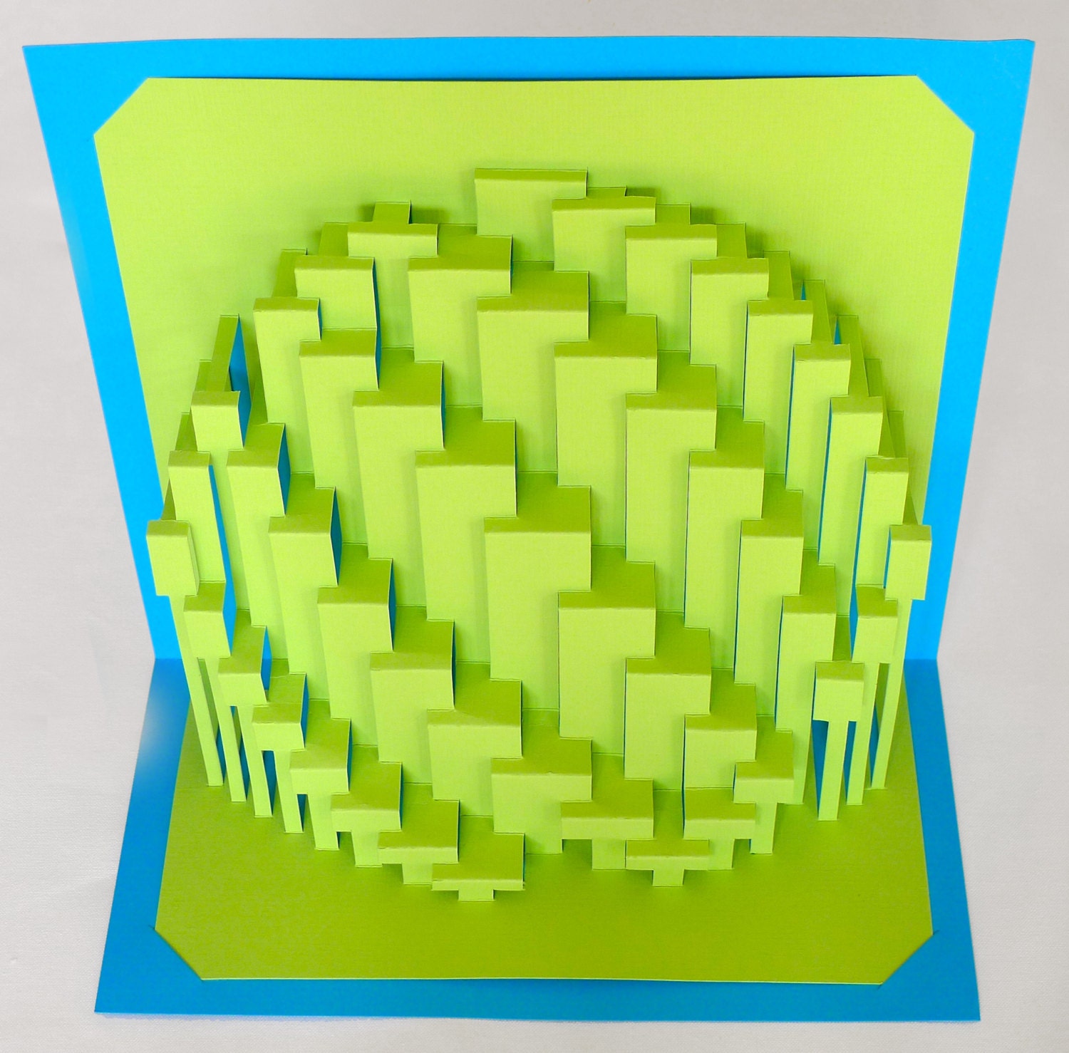 DIY Template - "obloid Zigzag" Kirigami Pop-up Paper Sculpture - Etsy