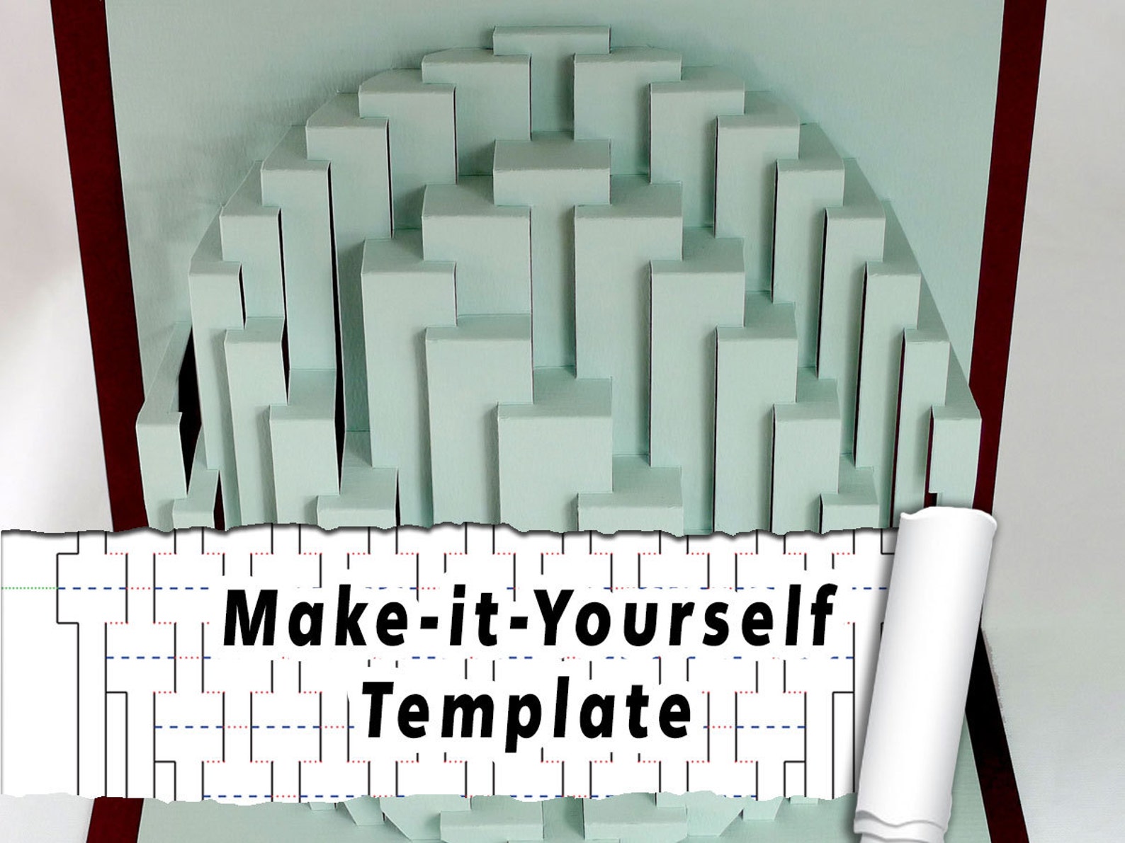 DIY Template - "obloid Whorl" Kirigami Pop-up Paper Sculpture - Etsy