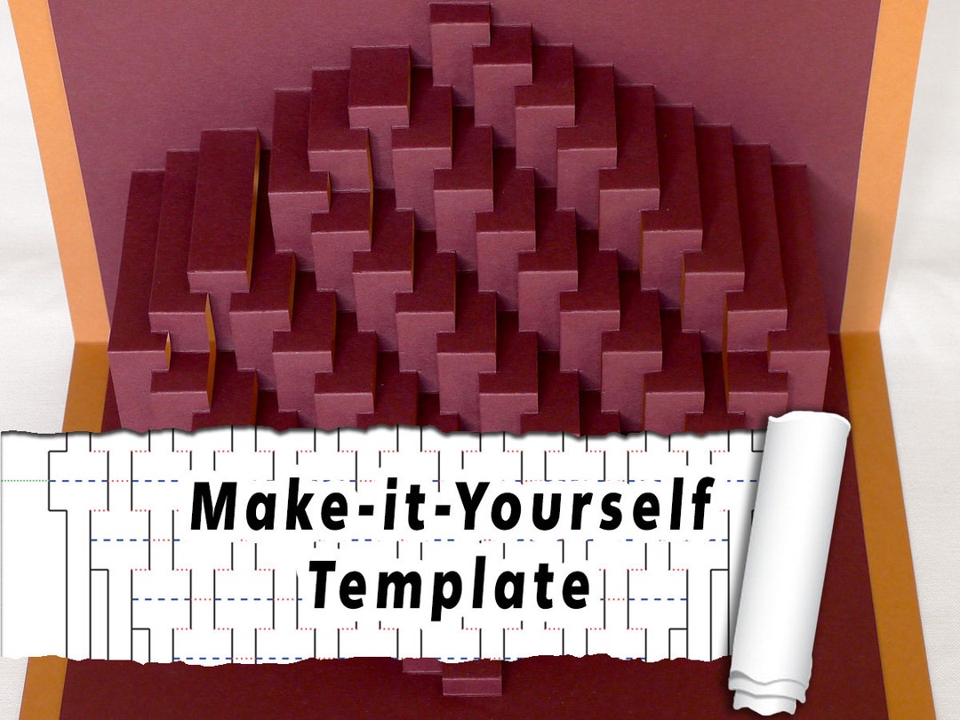 DIY Template - "9x9 Zigzag" Kirigami Paper Sculpture - Etsy