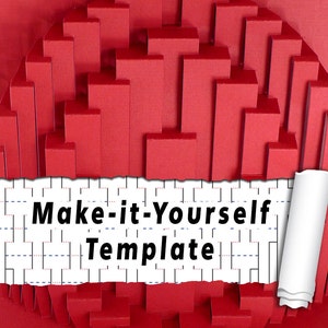 DIY Template - "obloid Rings" Kirigami Pop-up Paper Sculpture - Etsy