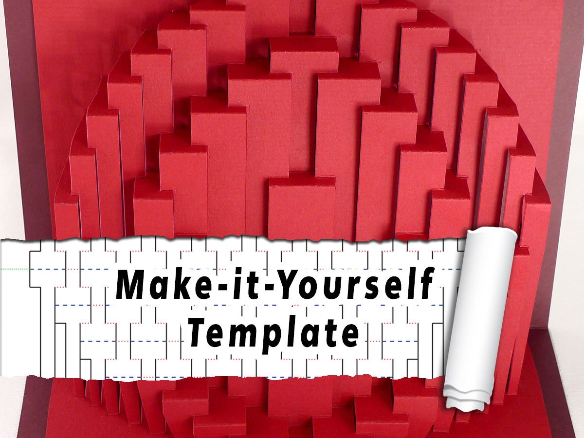 DIY Template obloid Rings Kirigami Pop-up Paper Sculpture - Etsy