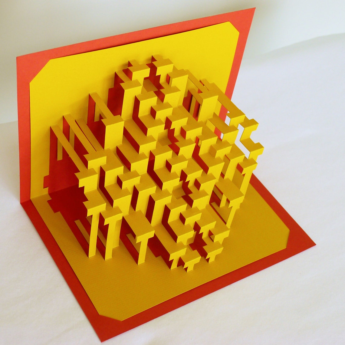 DIY Template split Quarters Kirigami Pop-up Paper Sculpture - Etsy