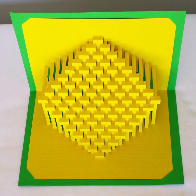 DIY Template 9x9 Straight Diamond Kirigami Pop-up Paper Sculpture - Etsy