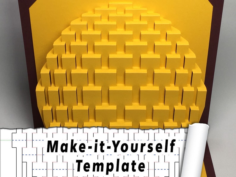 DIY Template - "9x9 Obloid" Kirigami Pop-up Paper Sculpture - Etsy