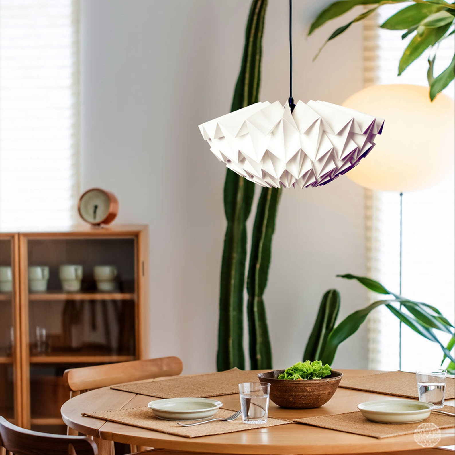 Origami Paper Lampshade: Discus white/ Small - Etsy