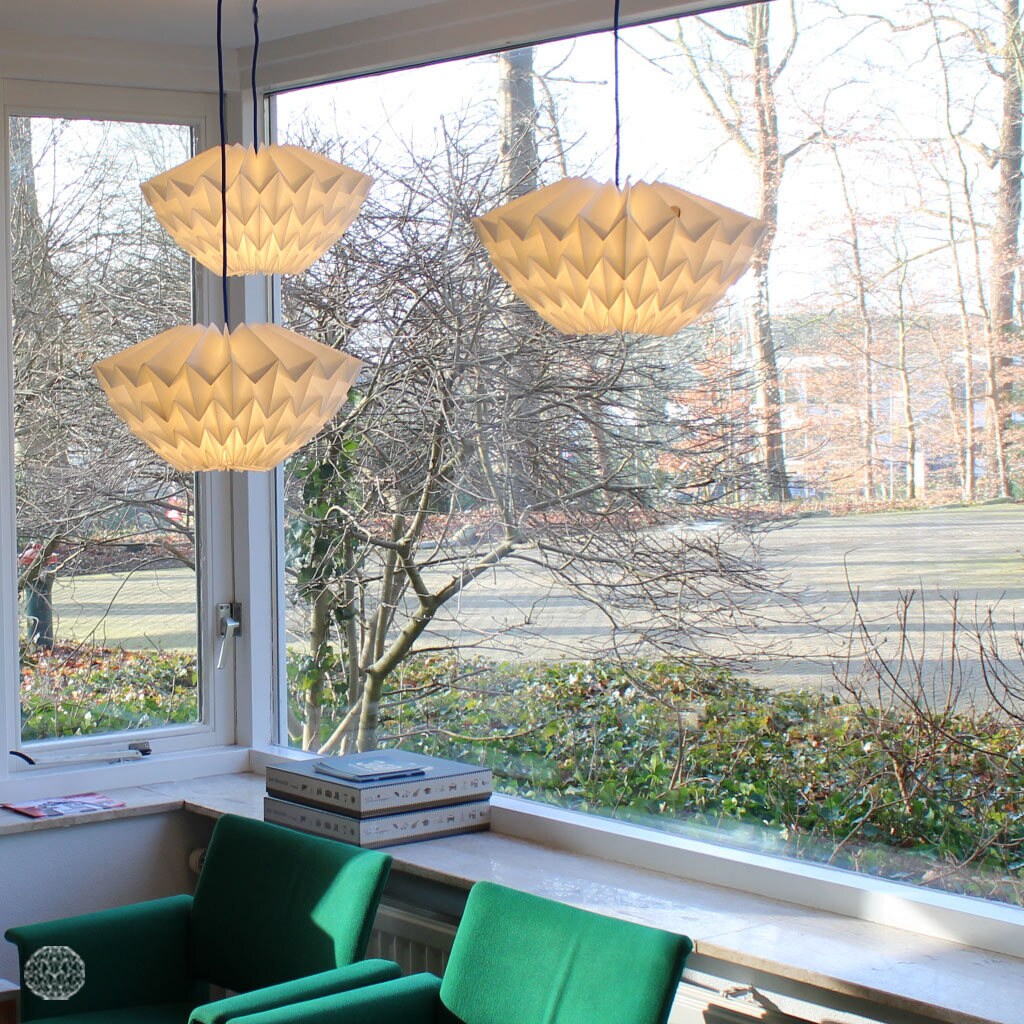 Origami Paper Lampshade: Discus white/ Small - Etsy Australia