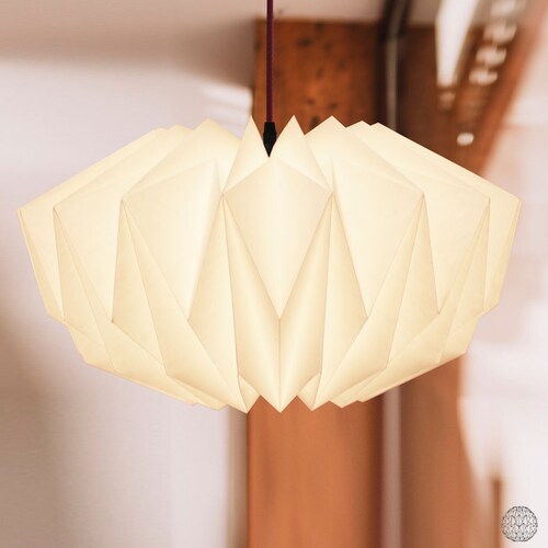 Origami Paper Lampshade: Aladdin 50 Cm White - Etsy