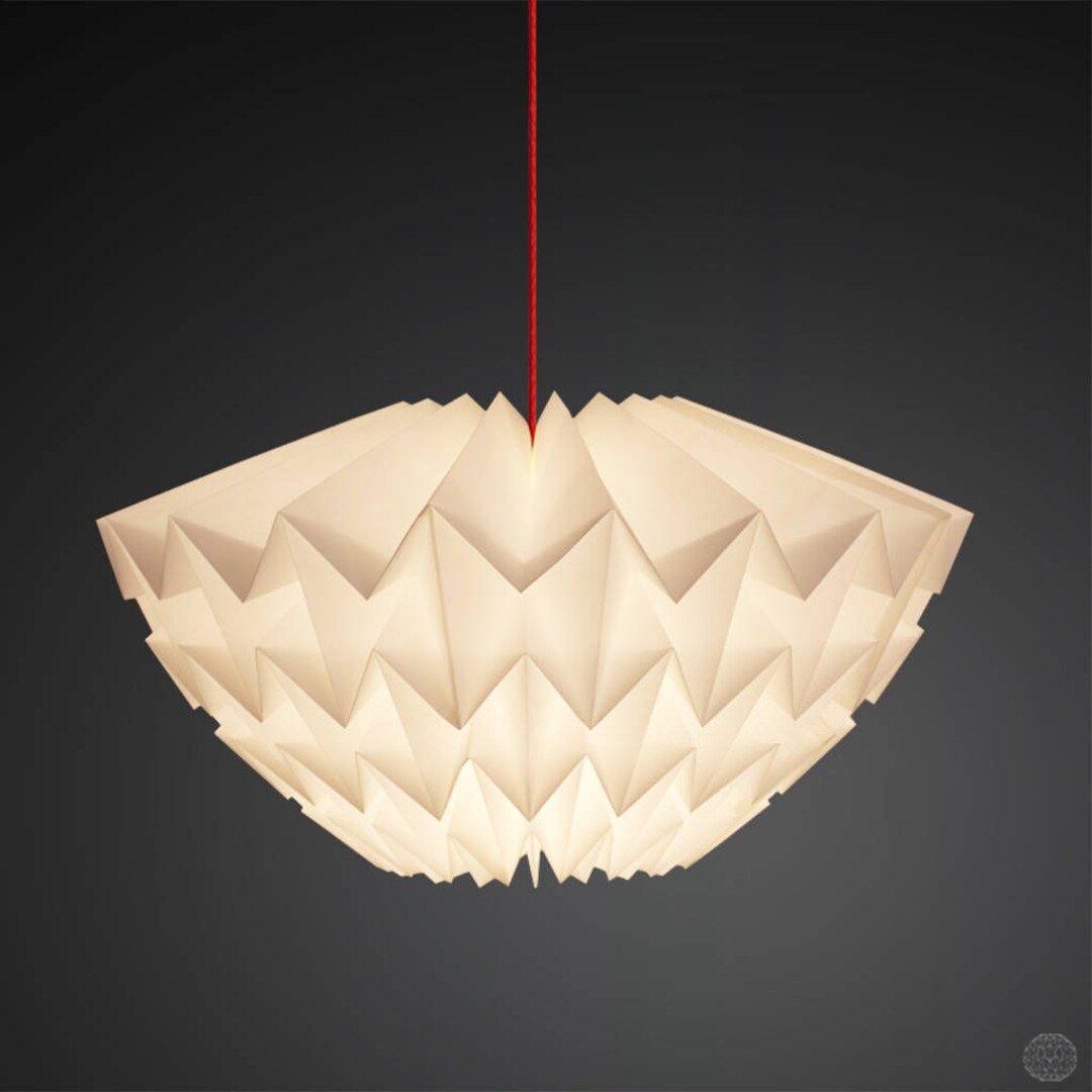 Origami Paper Lampshade: Discus medium White - Etsy