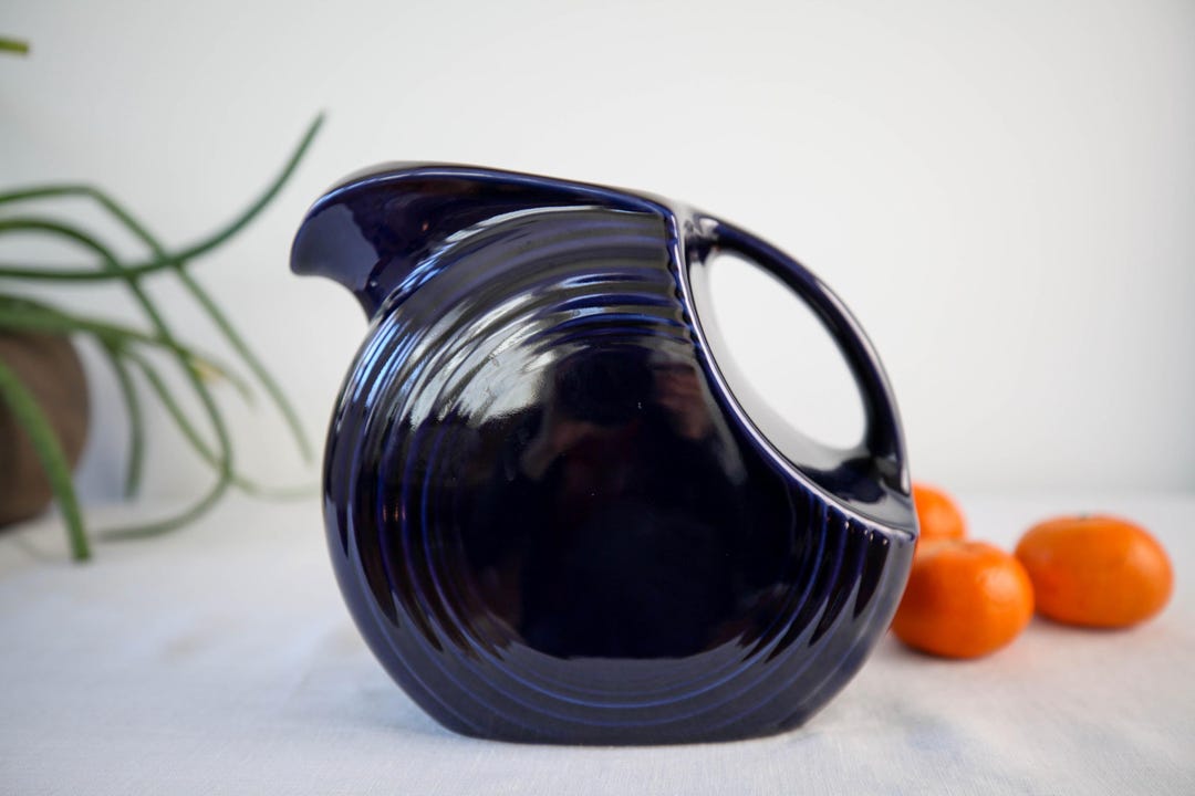 Vintage Large Cobalt Blue Fiestaware Water Pitcher - Etsy