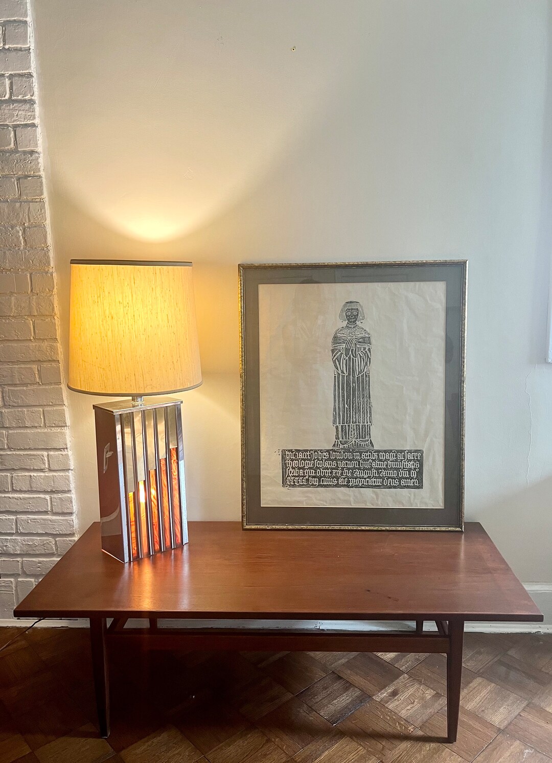 Medieval Brass Rubbing Framed and Mounted Behind Glass - Etsy