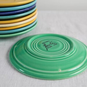 Vintage Fiestaware Dessert, Salad or Bread Plates - Turquoise, Green ...