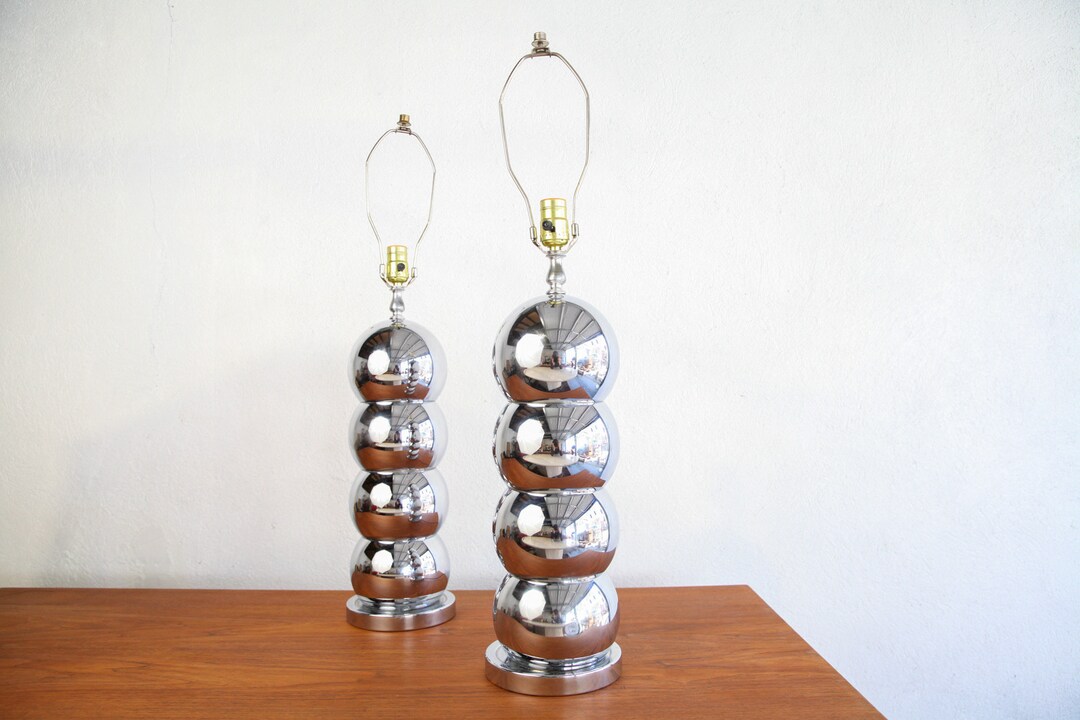 Vintage Late Modern Chrome Bubble Lamps - Etsy