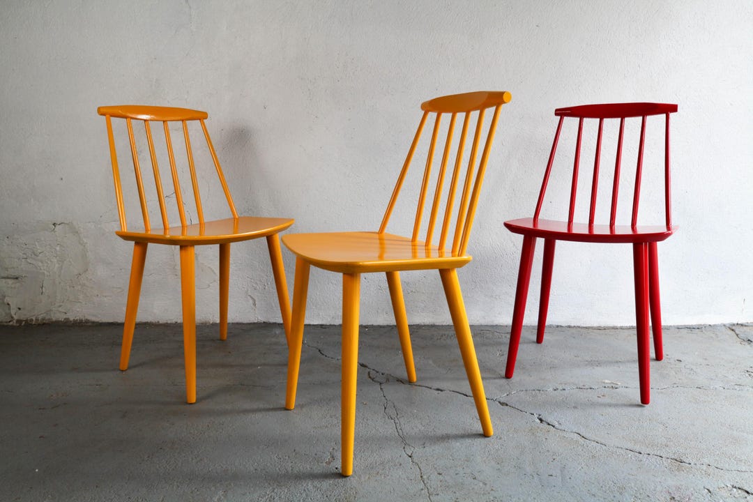 Vintage Danish Modern J77 Dining Chairs by Folke Palsson for FDB Mobler ...
