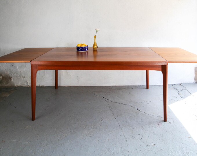 Vintage Danish Modern MCM Teak Dining Table by Vejle Stole - Etsy