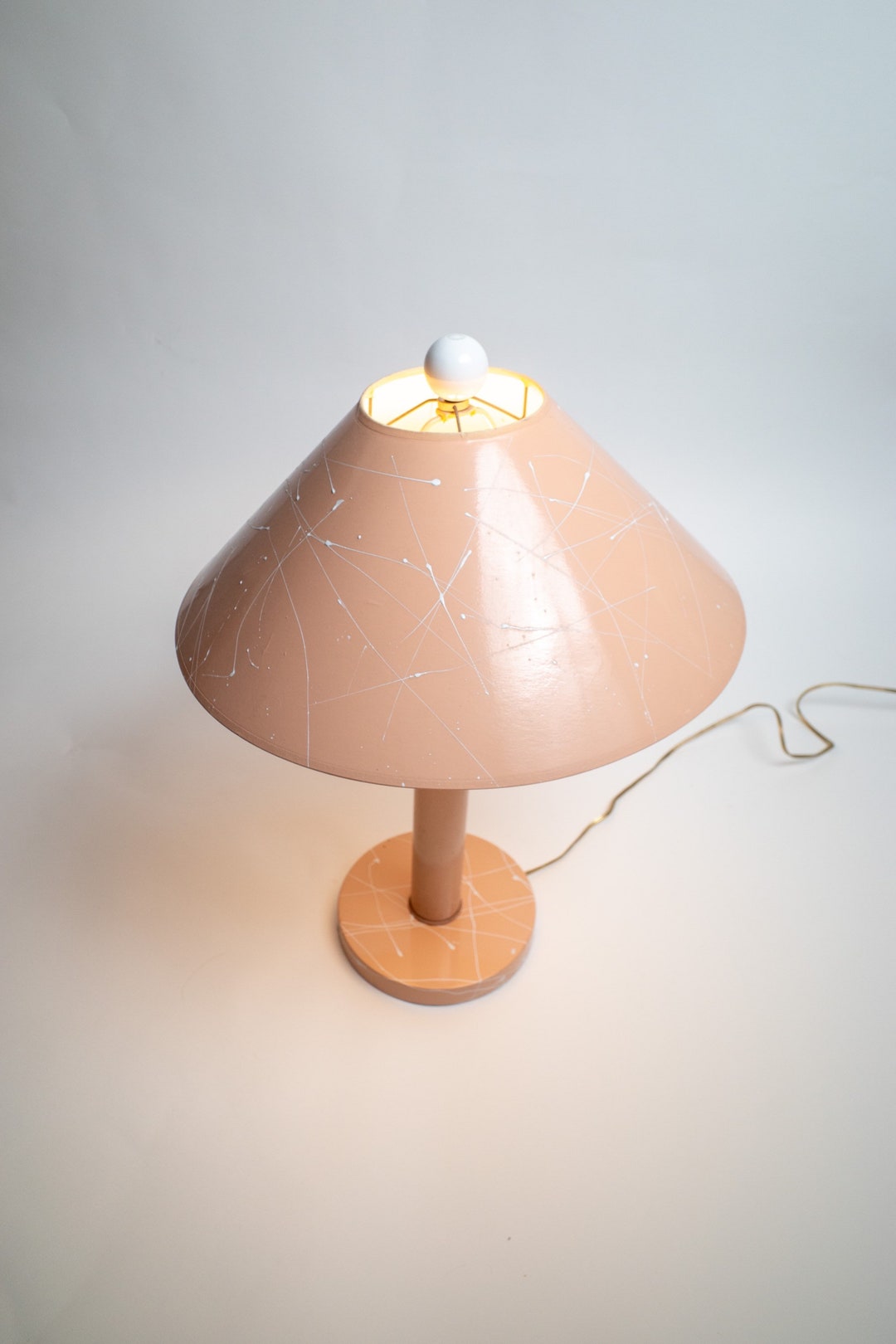 1980s Pink Splatter Paint Postmodern Memphis Style Table Lamp / Reading ...