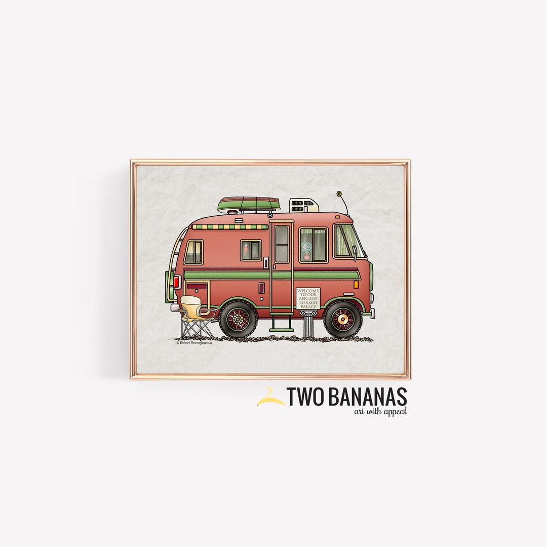 Travco RV Camper Art | Travel Trailer | Camper Van | Vanlife | Happy ...