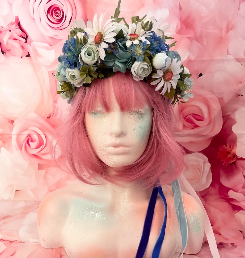 Blue Midsummer Butterfly Flower Crown | Enchanted Fairy Festival ...