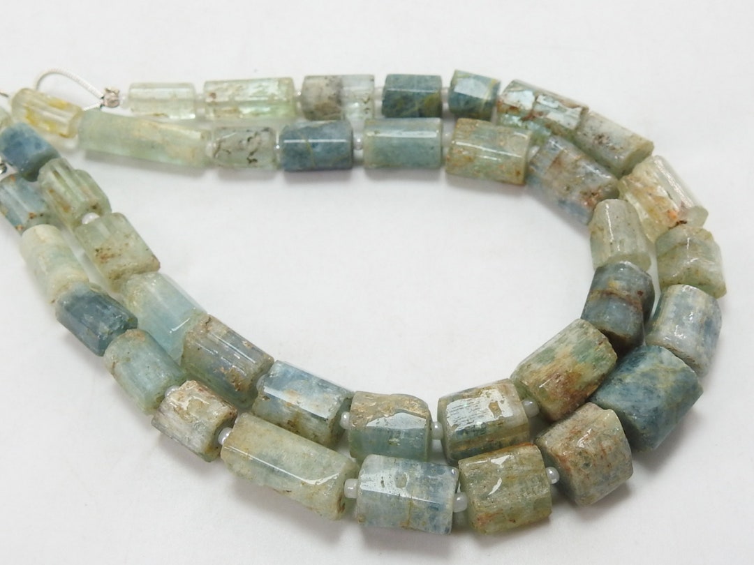 Aquamarine Natural Crystal Tubes Shape Rough Bead/loose Raw Stone/for ...