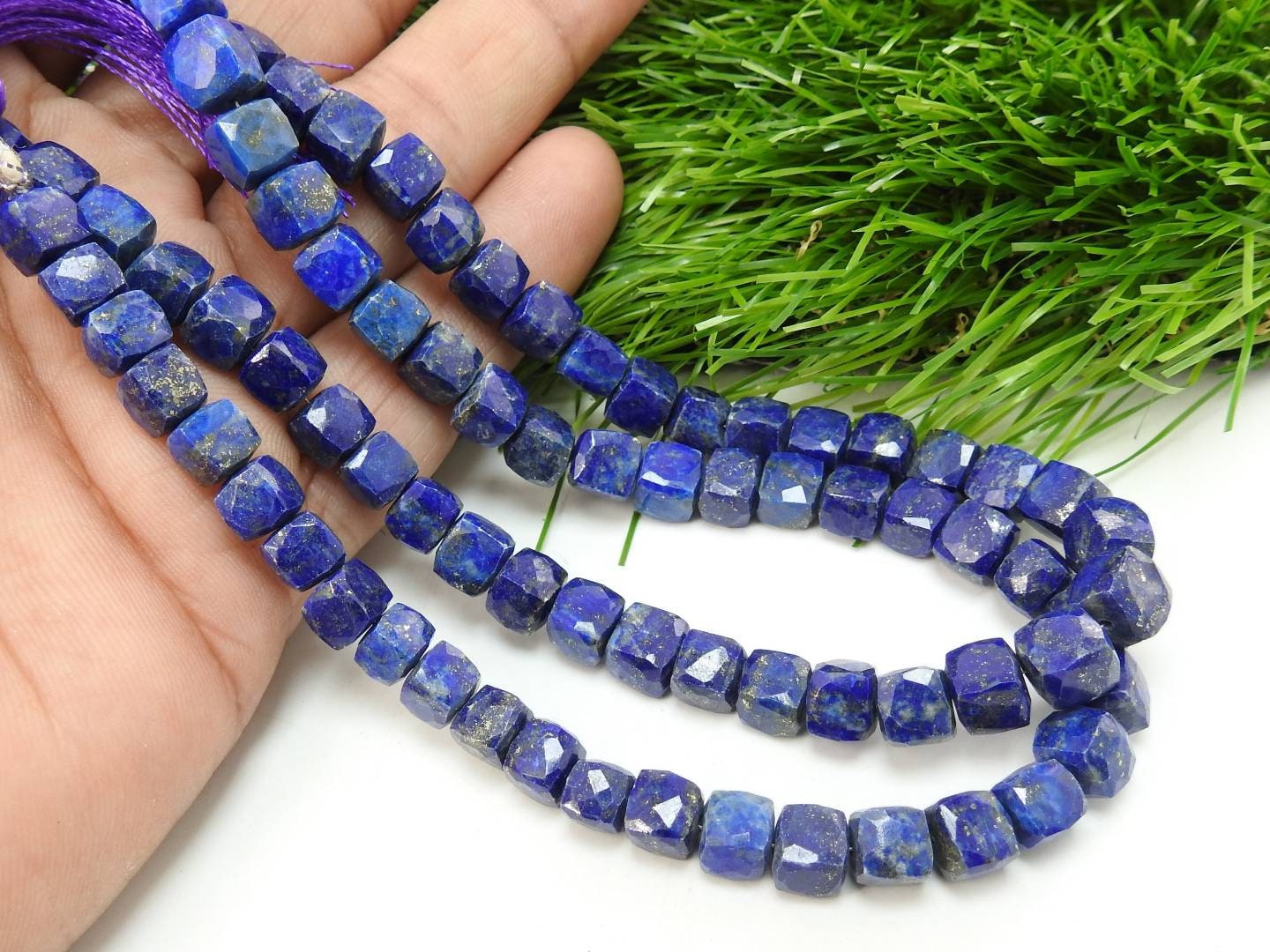 Natural Lapis Lazuli 1 Strand 10 Inches Faceted 3D Cube Shape | Etsy