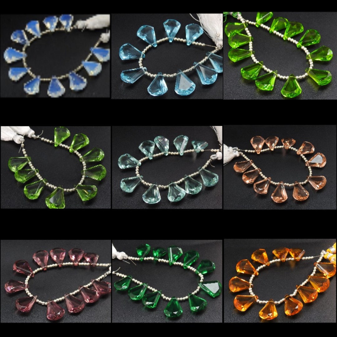 17X12 MM Pair Hydro Quartz Faceted Fancy Shape Briolettecut - Etsy