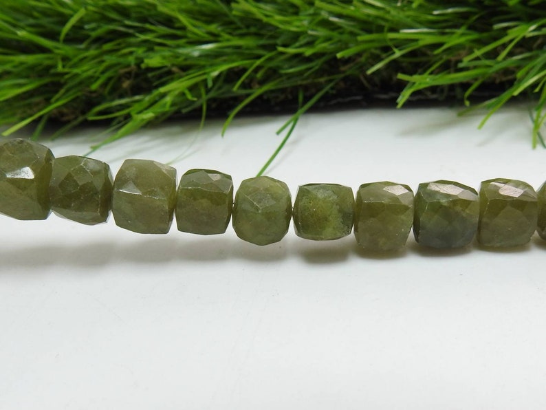 8 Inches Strand NATURAL VESSONITE Faceted Cube Shape Beads - Etsy
