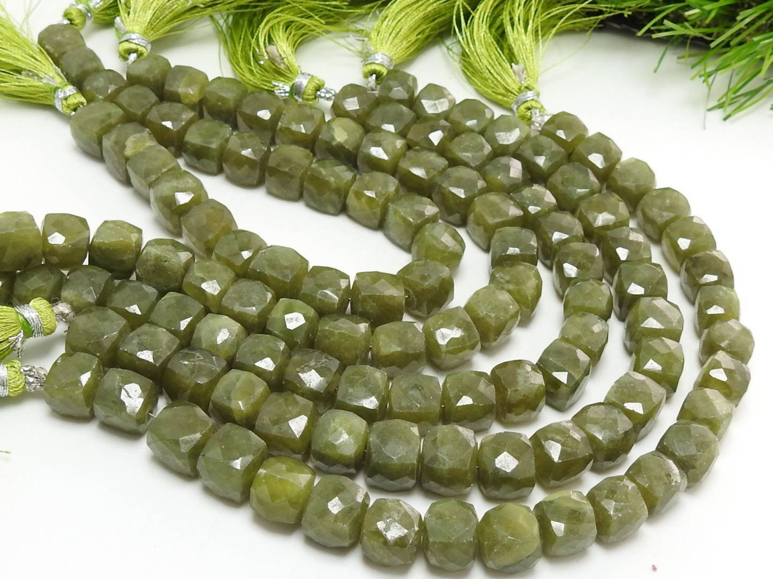 8 Inches Strand NATURAL VESSONITE Faceted Cube Shape Beads - Etsy