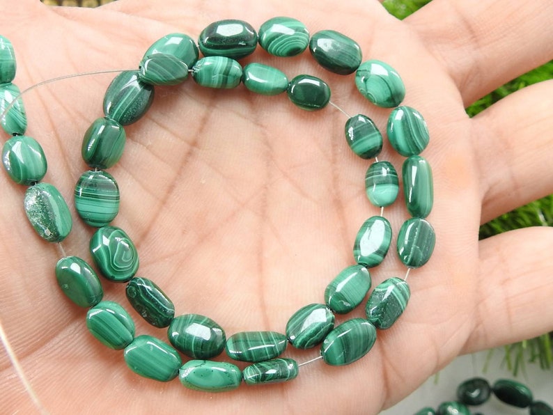 100%natural Malachite 12inch Strand Smooth - Etsy