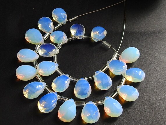 Opal Blue Hydro Quartz Teardropfacetedglass - Etsy