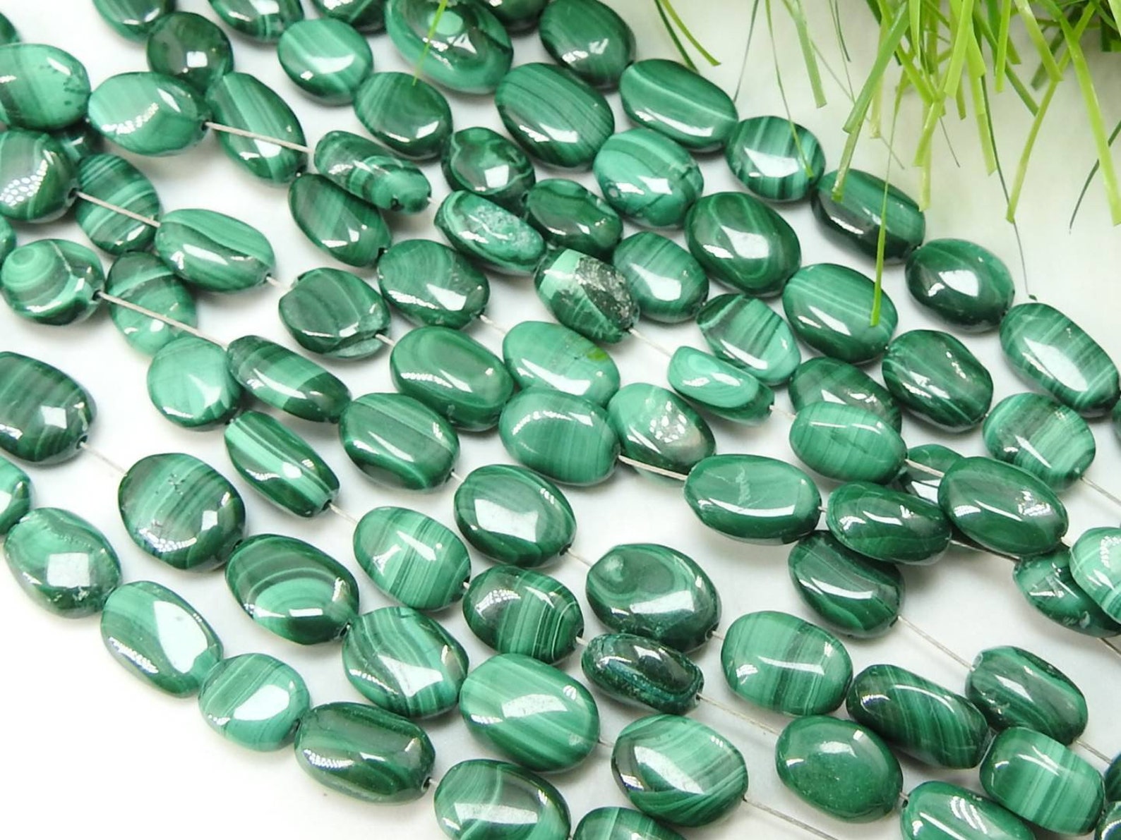 100%natural Malachite 12inch Strand Smooth - Etsy