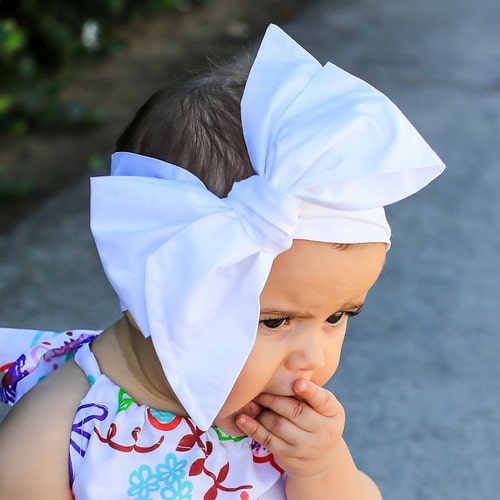 Baby Head Wrap Baby Headwrap White Baby Headband Baby | Etsy